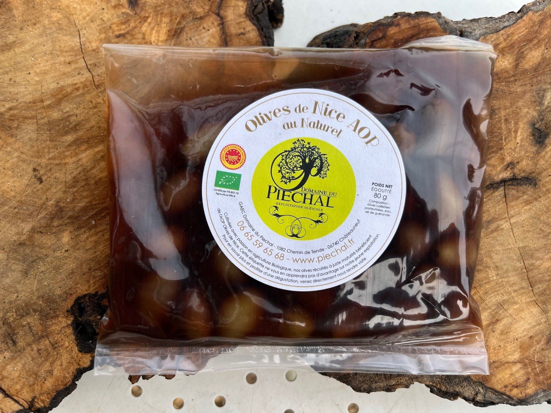 AOP Olives de Nice en sachet 80 g - Piechal